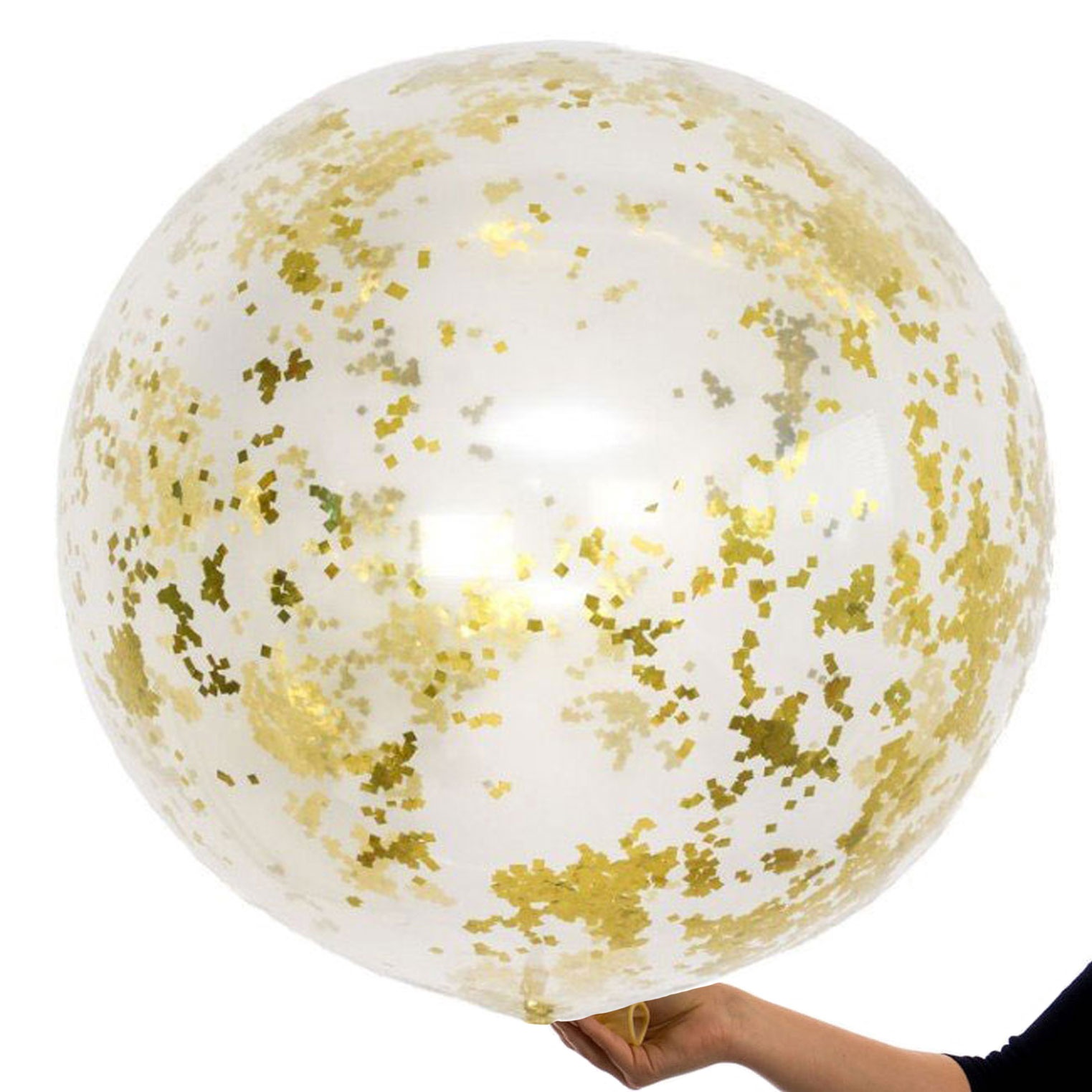 CONFETTI & FUNKY BALLOONS : 3' Gold Confetti Balloon